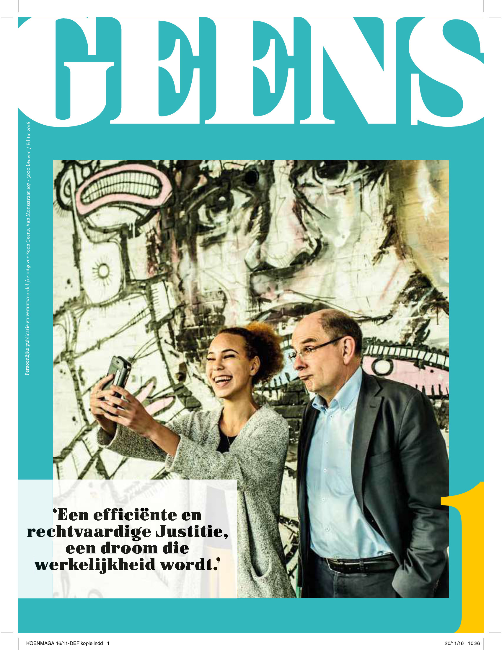 Minister van Justitie Koen Geens | Minister van Justitie Koen Geens